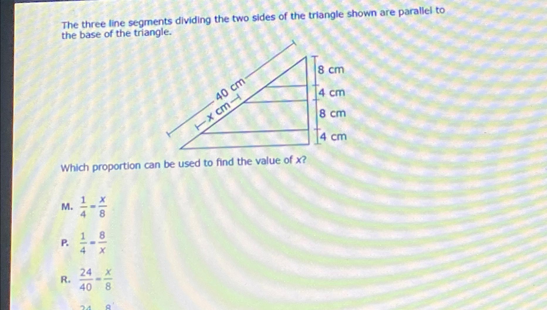 The three line segments dividing the two sides of the | Chegg.com