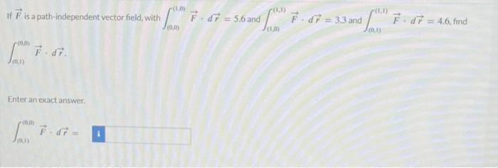 Solved If F is path-independent vector field, with | Chegg.com