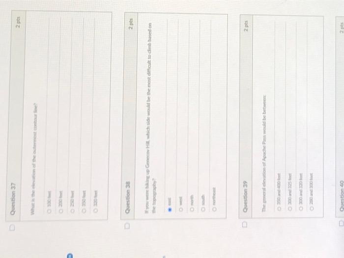 Solved The following questions refer to the map shown here: | Chegg.com