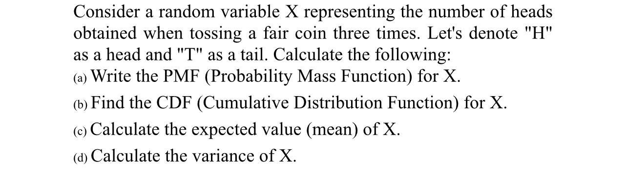 Solved Consider a random variable x ﻿representing the number | Chegg.com