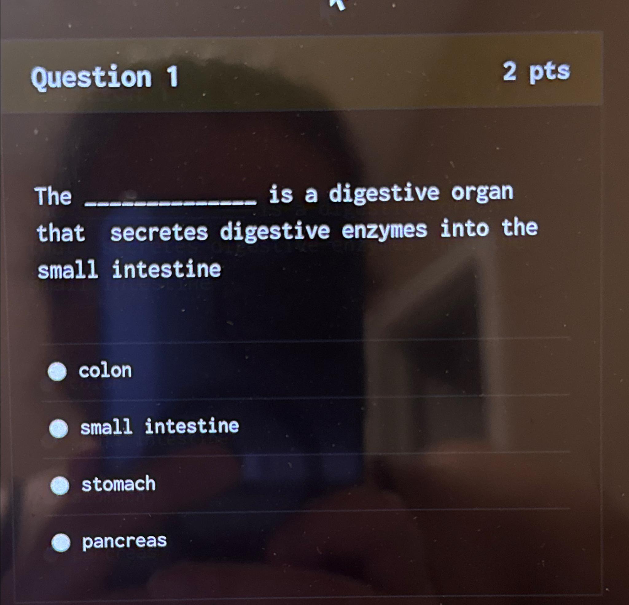 Solved Question 12 ﻿ptsThe is a digestive organ that | Chegg.com
