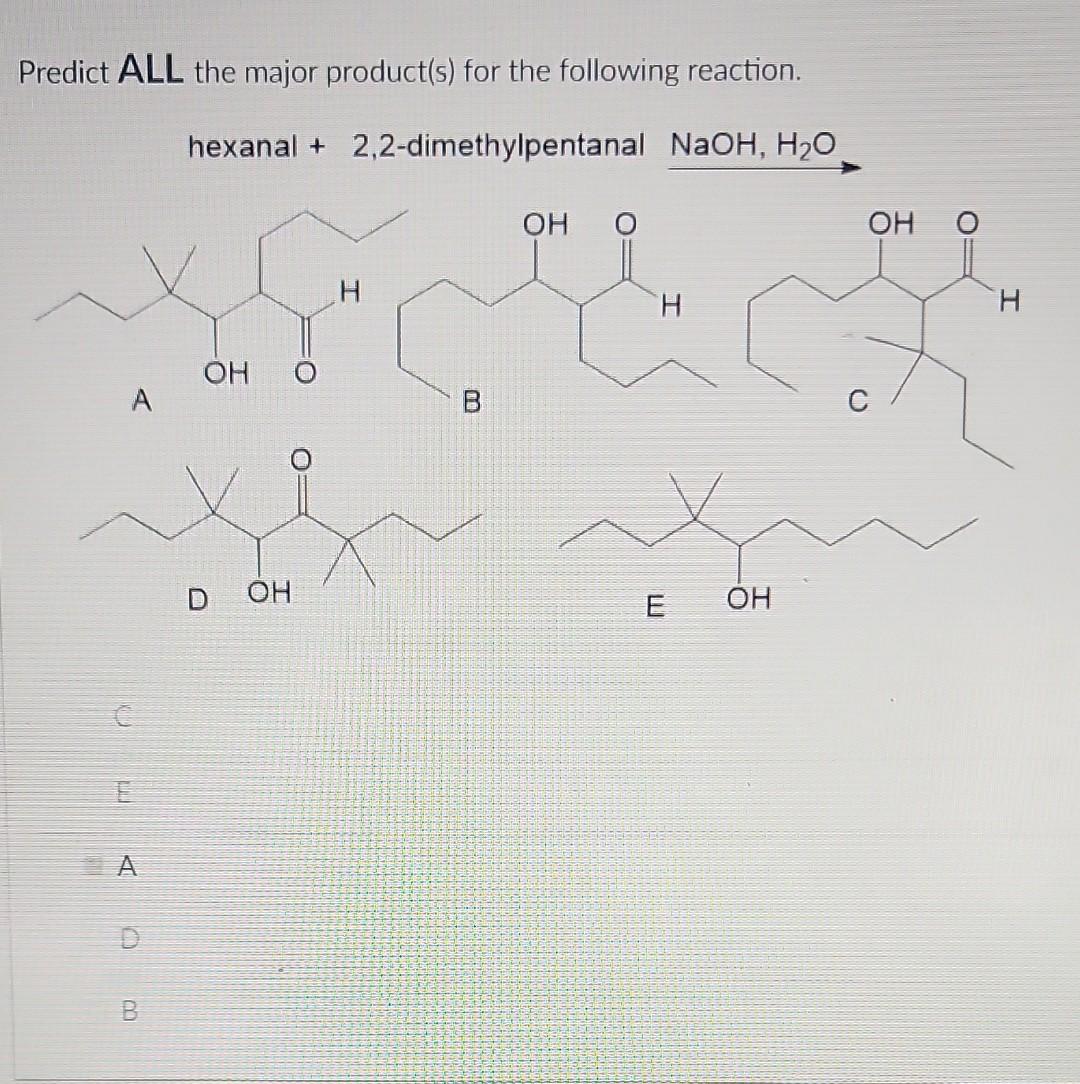 Solved Predict ALL the major product(s) for the following | Chegg.com