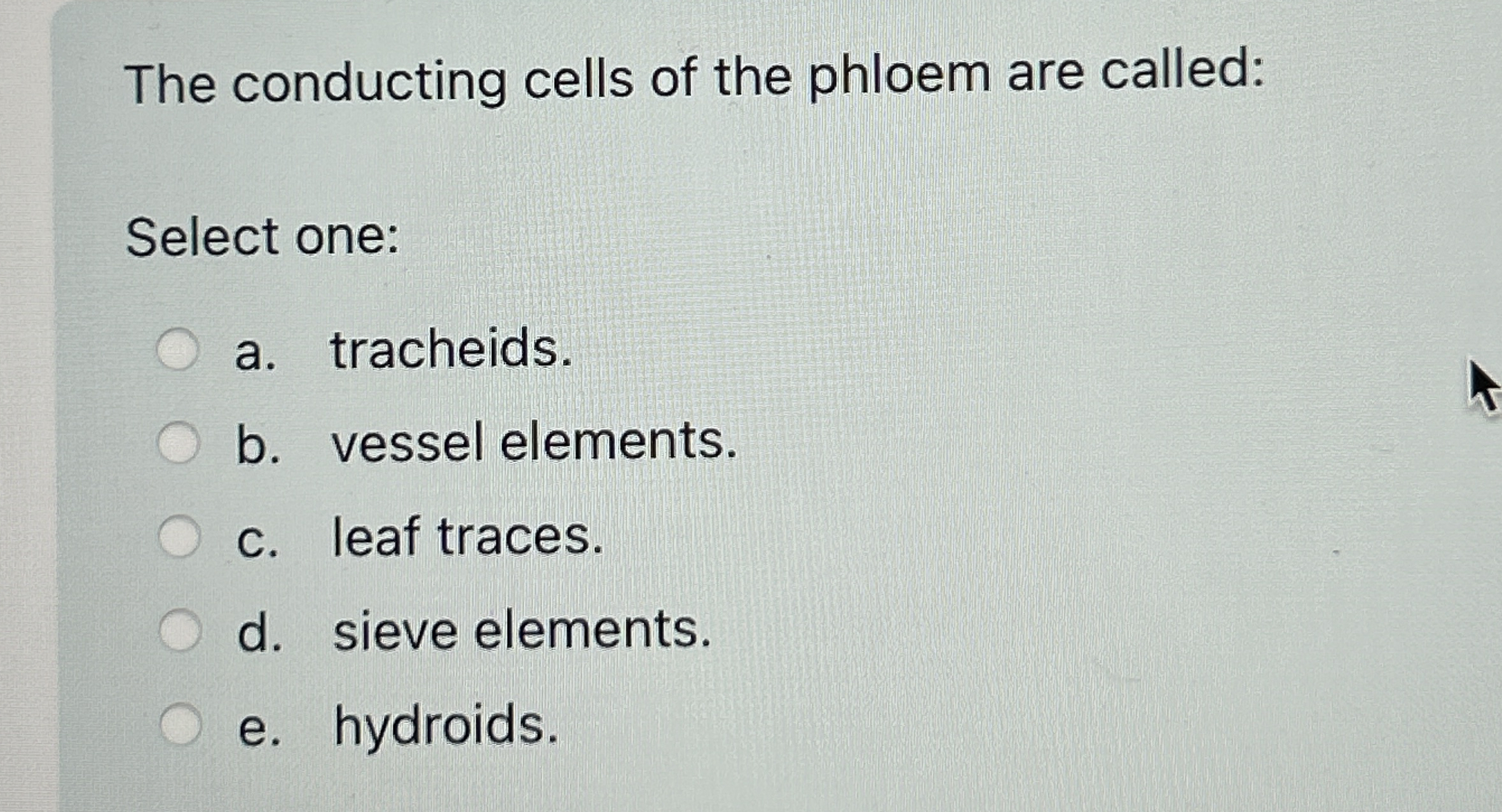 [Solved]: The conducting cells of the phloem are called: Sel