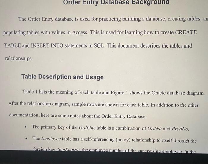 Part 1-A: Creating Tables For this project, you have | Chegg.com