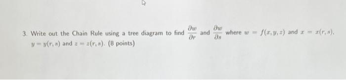 Solved he 3. Write out the Chain Rule using a tree diagram | Chegg.com