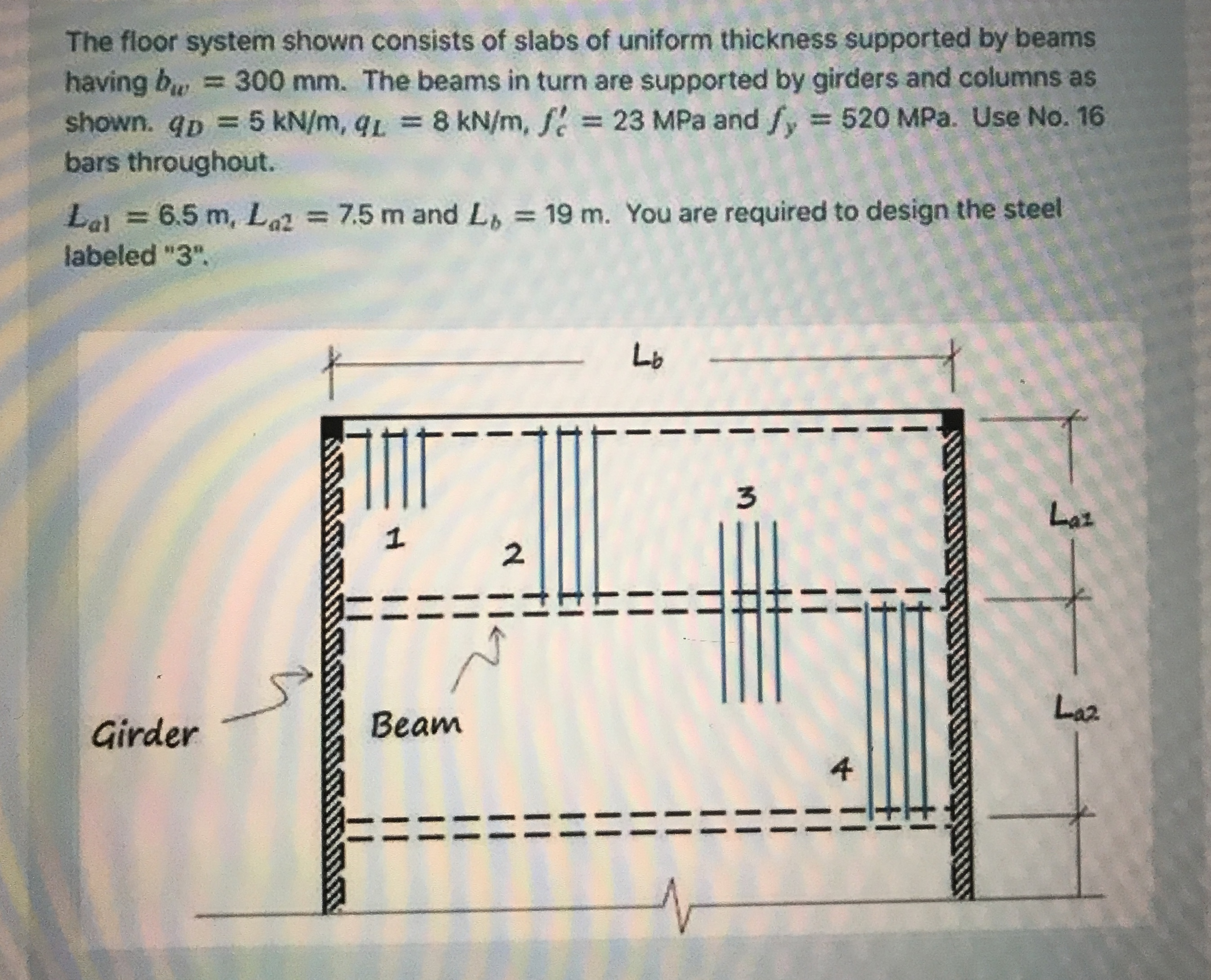 The floor system shown consists of slabs of uniform | Chegg.com