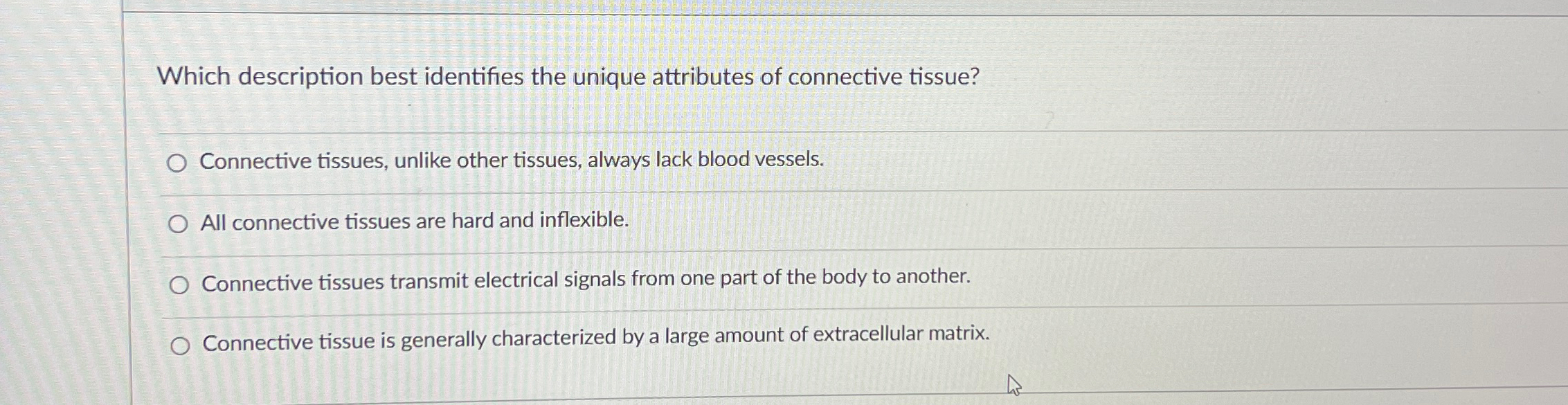 Solved Which description best identifies the unique | Chegg.com