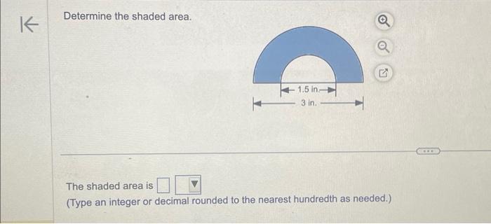 Solved Determine the shaded area. The shaded area is (Type | Chegg.com