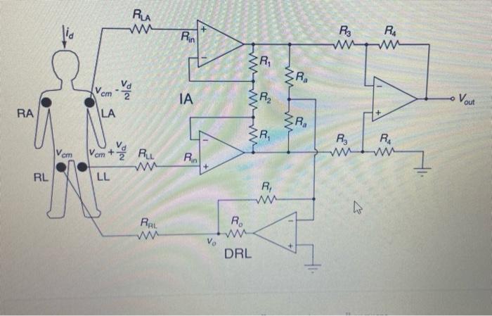 An instrumentation amplifier (IA) with driven right | Chegg.com