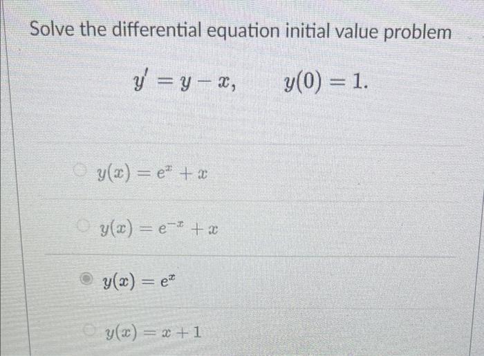Solved Solve the differential equation initial value problem | Chegg.com