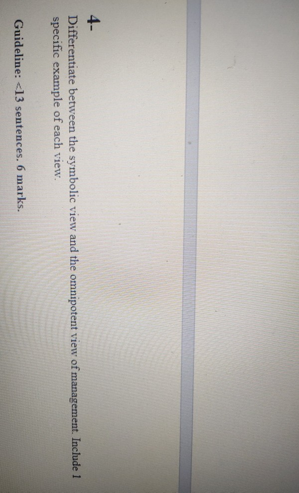 Solved 4- Differentiate between the symbolic view and the | Chegg.com