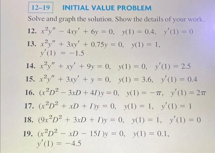 Solved Solve and graph the solution. Show the details of | Chegg.com