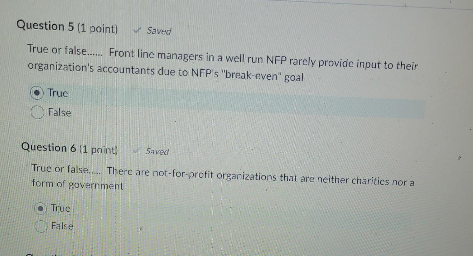 Solved A characteristic of NFPs that separate them from the | Chegg.com