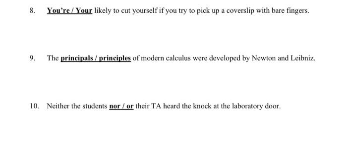 Solved Part 1 (8 pts): Each sentence contains an ambiguity, | Chegg.com