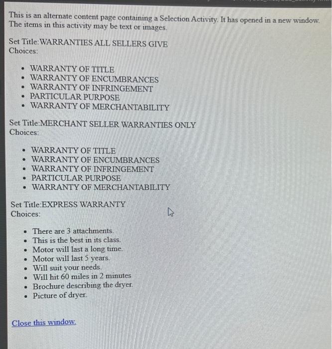 Select the correct items. Click the bottom right | Chegg.com