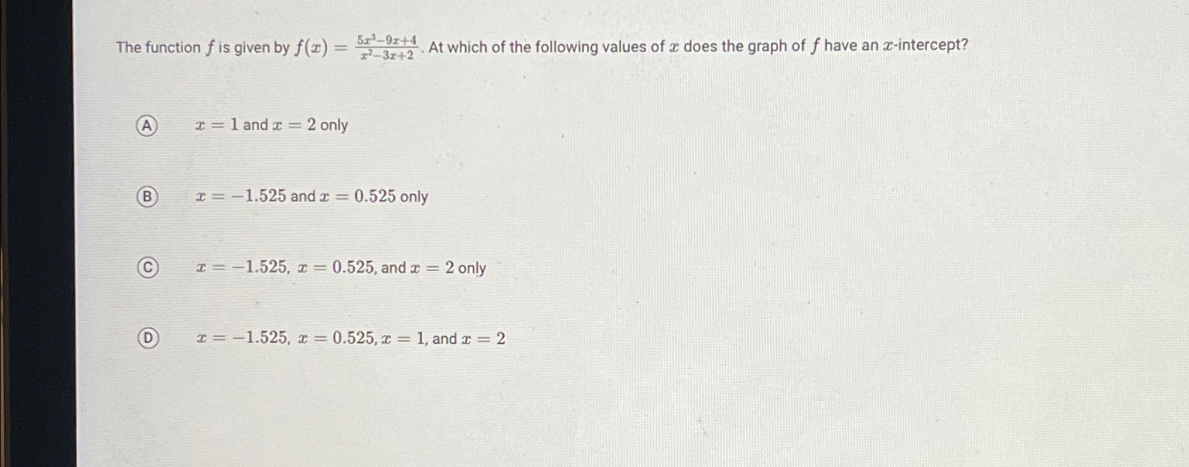 Solved The function f ﻿is given by f(x)=5x3-9x+4x2-3x+2. ﻿At | Chegg.com