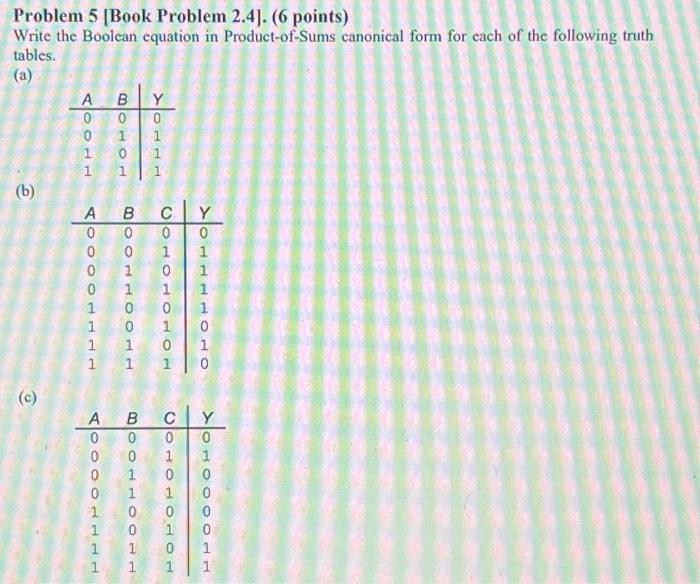 Solved Problem 4 [Book Exercise 2.1]. (6 points) Write a | Chegg.com