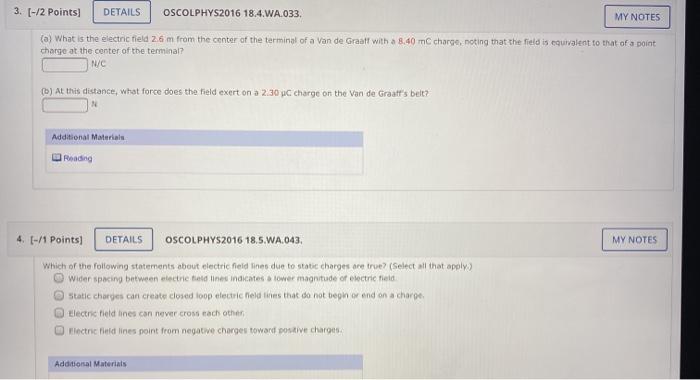 Solved 3 2 Points Details Oscolphys2016 18 4 Wa 033 My