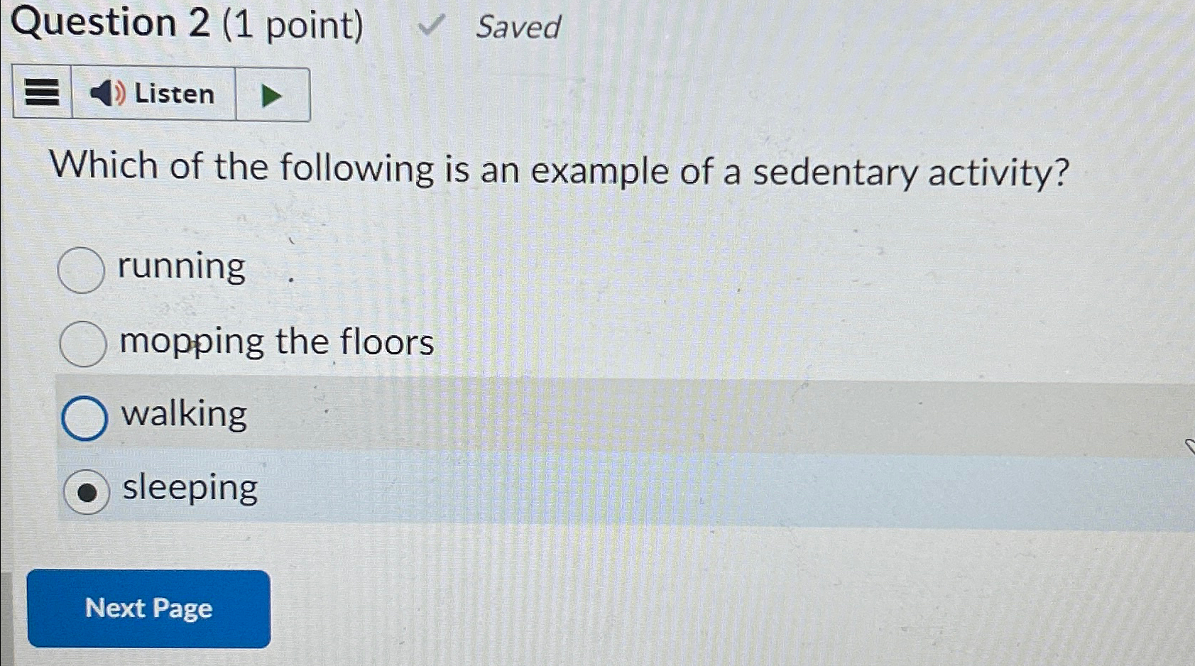 Solved Question 2 (1 ﻿point) ﻿SavedWhich of the following | Chegg.com