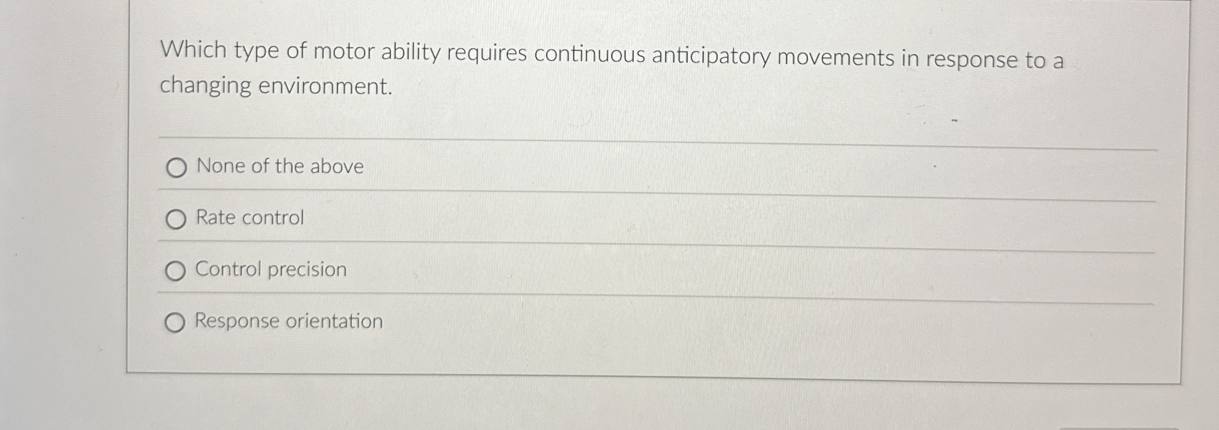 Solved Which type of motor ability requires continuous | Chegg.com