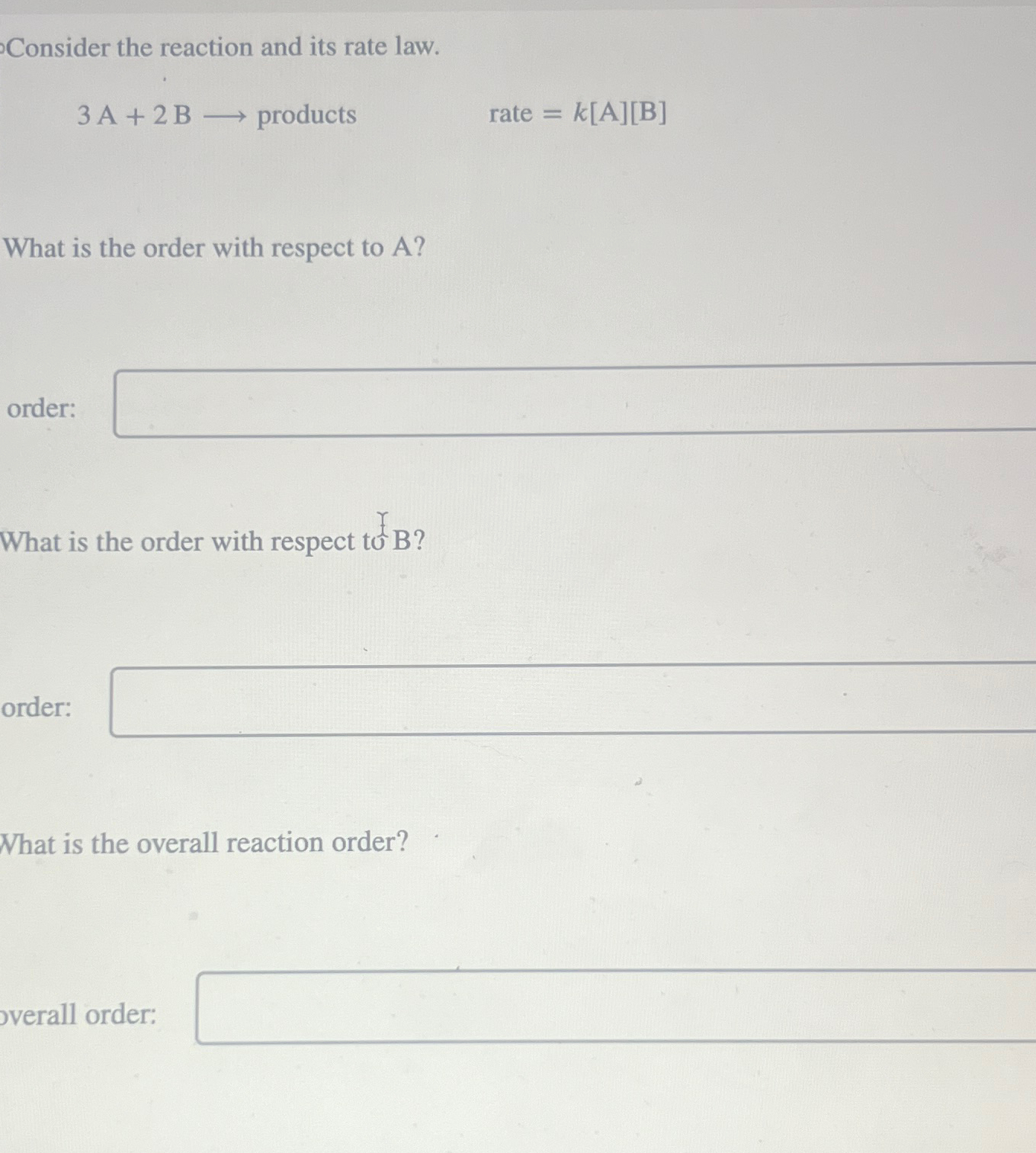 Consider the reaction and its rate | Chegg.com