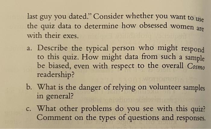 Solved 5.40 Samples and Cosmo quizzes: Cosmopolitan maga- | Chegg.com