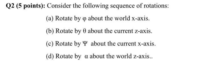 Solved Q2 (5 points): Consider the following sequence of | Chegg.com