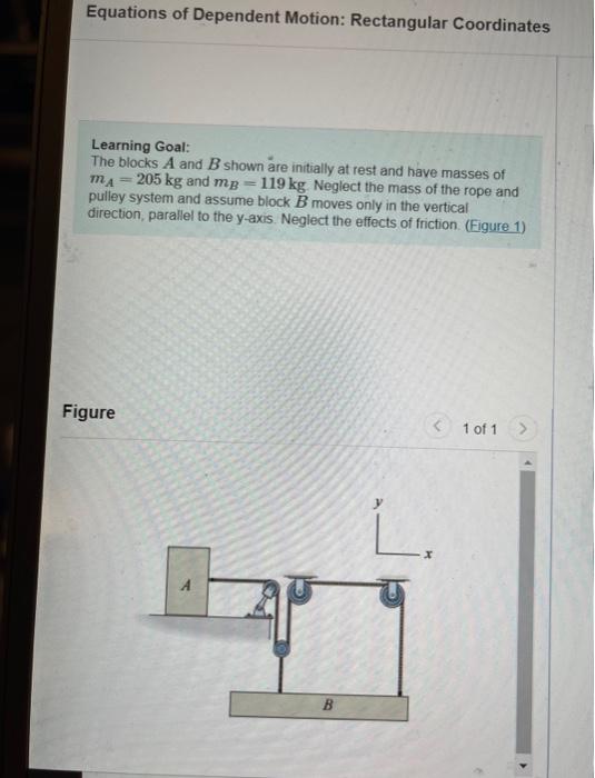 Solved Equations of Dependent Motion: Rectangular | Chegg.com