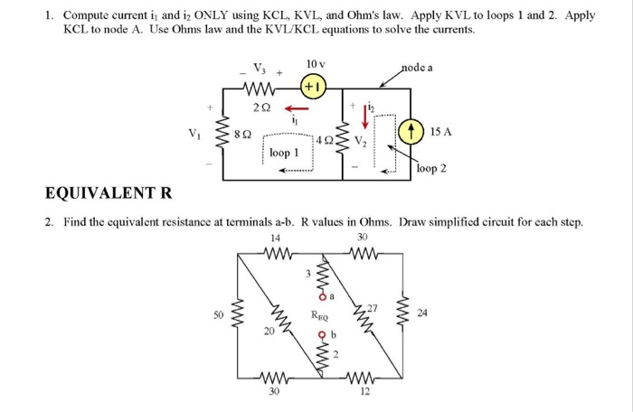 Solved 1. Compute current iſ and iz ONLY using KCL, KVL, and | Chegg.com