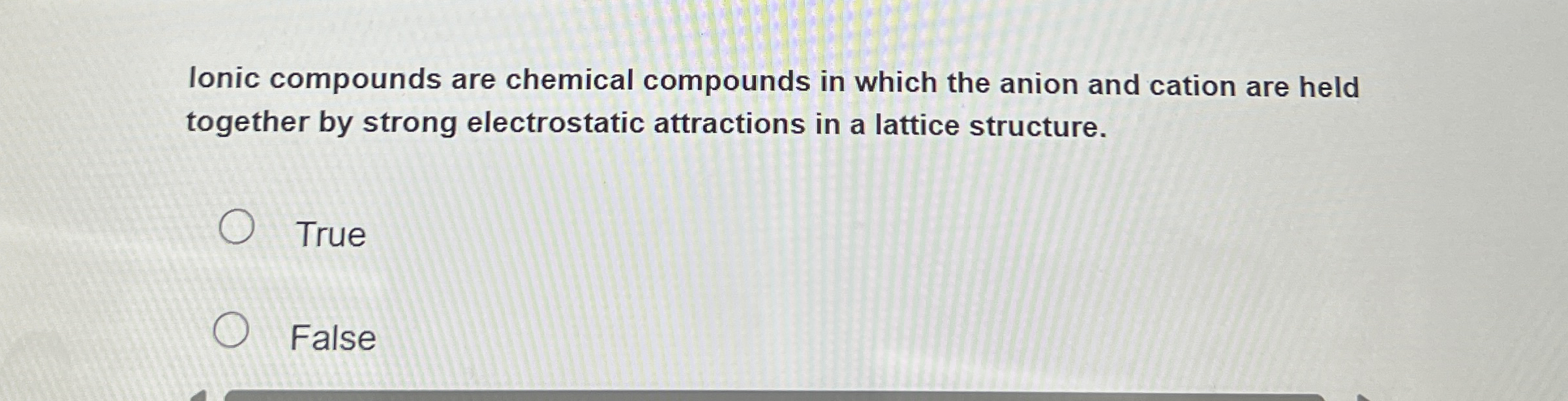 lonic compounds are chemical compounds in which the | Chegg.com