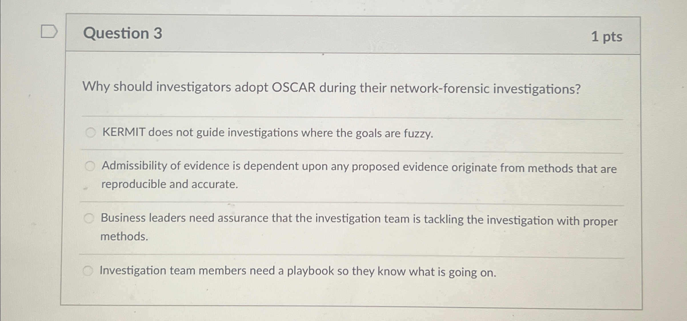 Solved Question 31 ﻿ptsWhy should investigators adopt OSCAR | Chegg.com