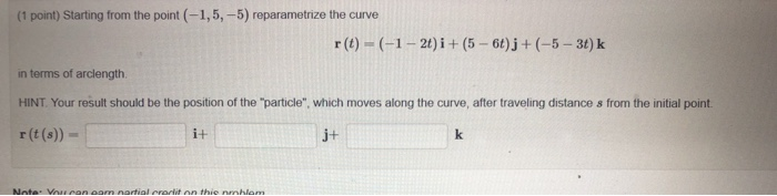 Solved (1 point) Starting from the point (-1, 5, -5) | Chegg.com