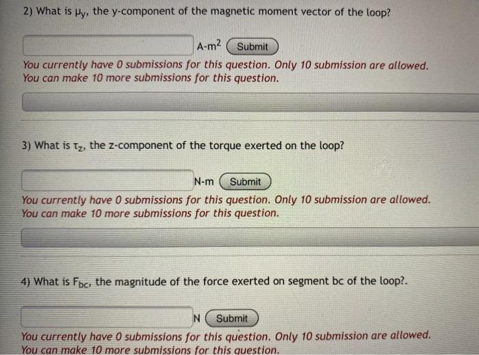 Solved Rectangular Current Loop 1 2 3 4 5 6 A rectangular | Chegg.com