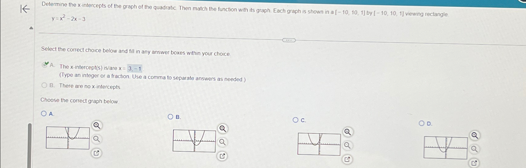 Solved Determine the x-intercepts of the graph of the | Chegg.com