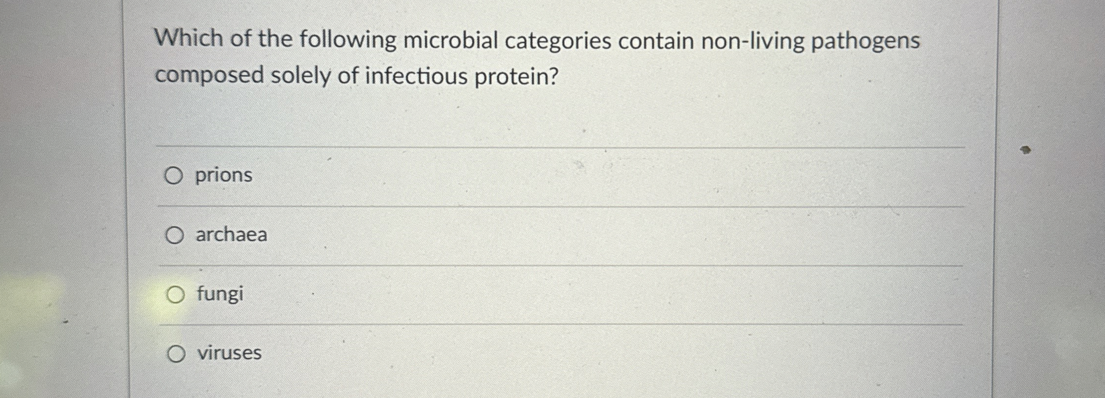 Solved Which of the following microbial categories contain | Chegg.com