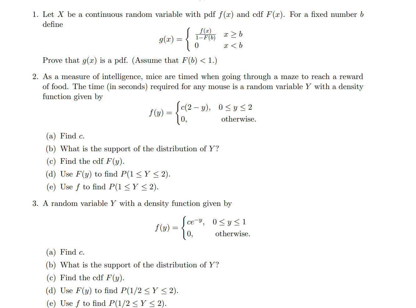 Solved Let x ﻿be a continuous random variable with pdf f(x) | Chegg.com