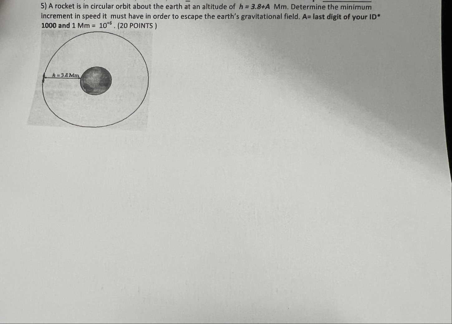 Solved A rocket is in circular orbit about the earth at an | Chegg.com