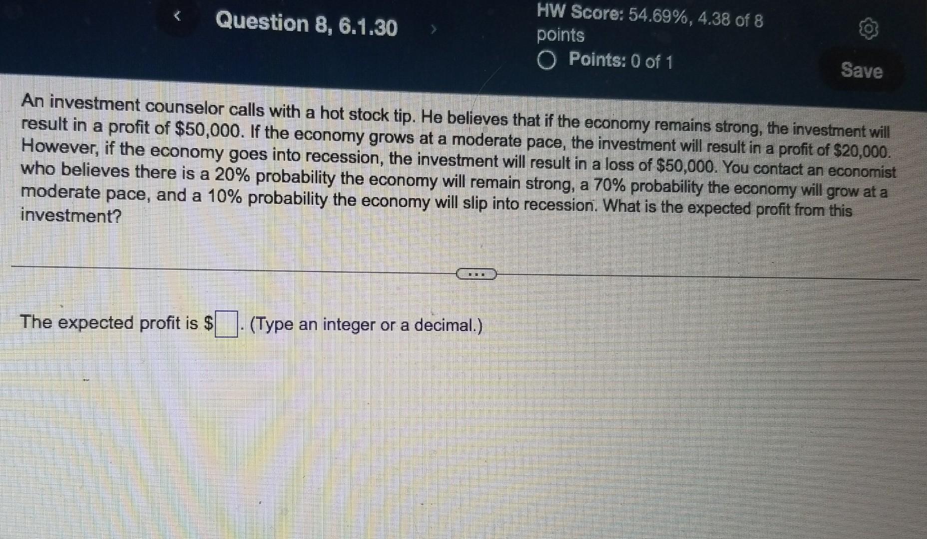 Solved An investment counselor calls with a hot stock tip. | Chegg.com