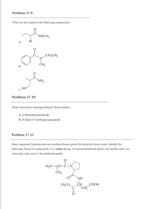 Solved What are the names of the following compounds? a. b. | Chegg.com