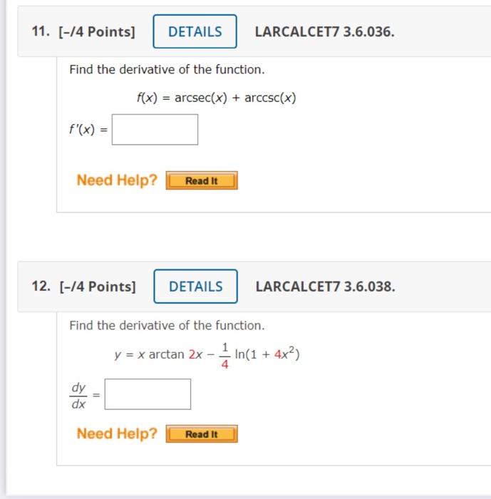 Find the derivative of the function. | Chegg.com