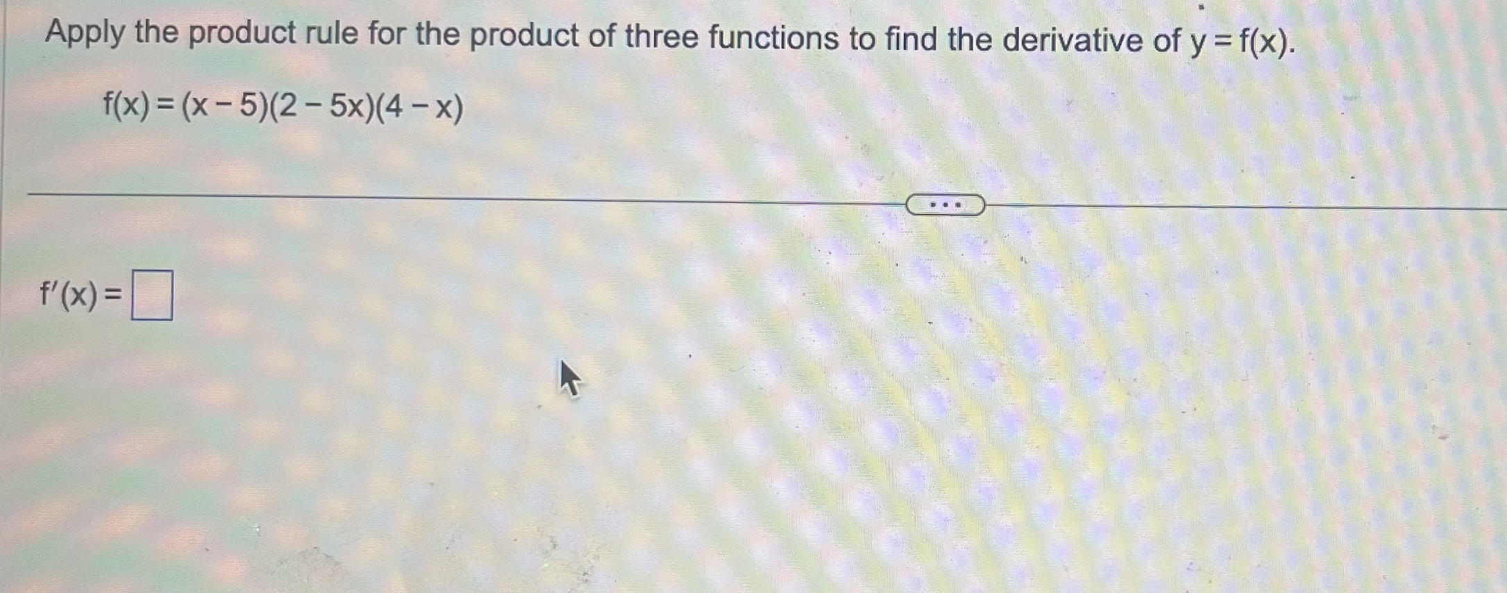 Solved Apply the product rule for the product of three | Chegg.com