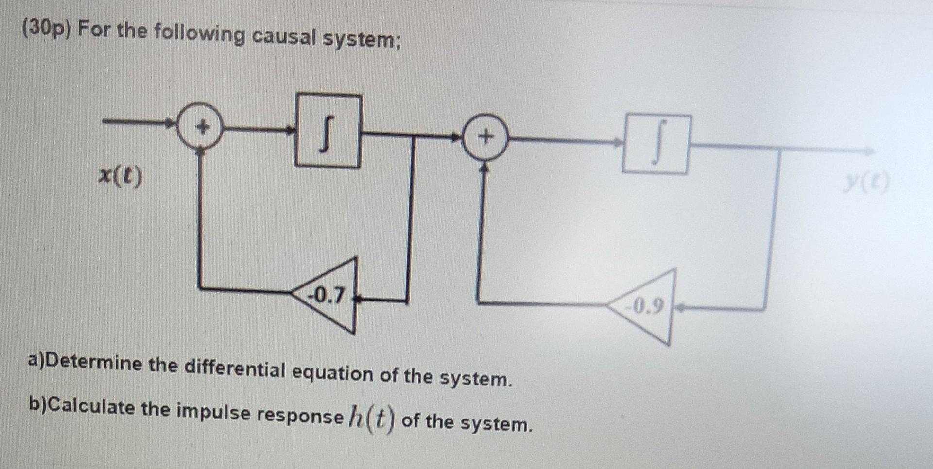 Solved (30p) For the following causal system; a)Determine | Chegg.com