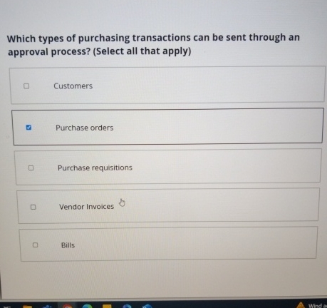 Solved Which types of purchasing transactions can be sent | Chegg.com