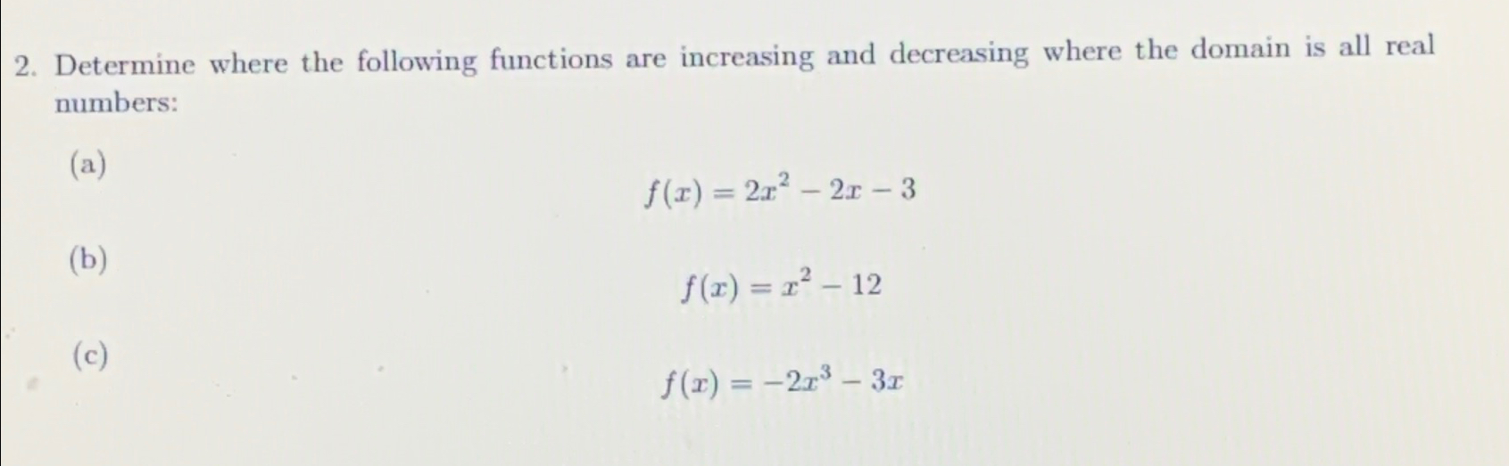 Solved Determine where the following functions are | Chegg.com