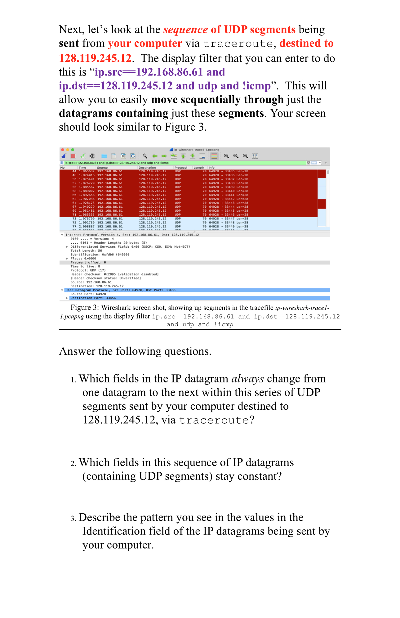 Solved Next, let's look at the sequence of UDP segments | Chegg.com