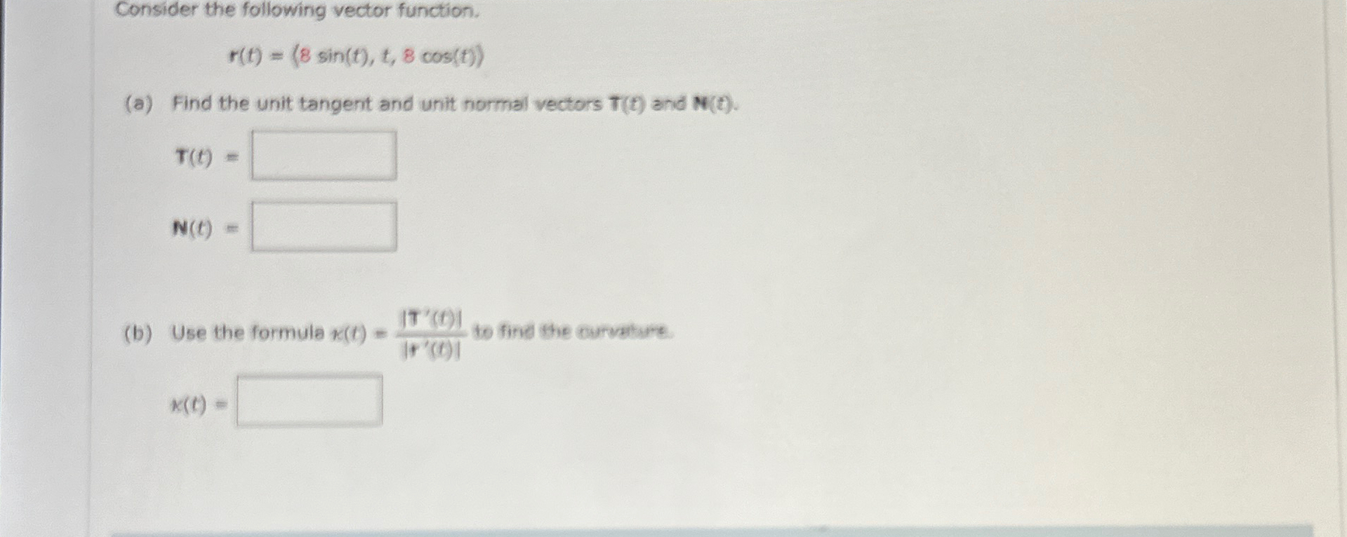 Solved Consider the following vector | Chegg.com