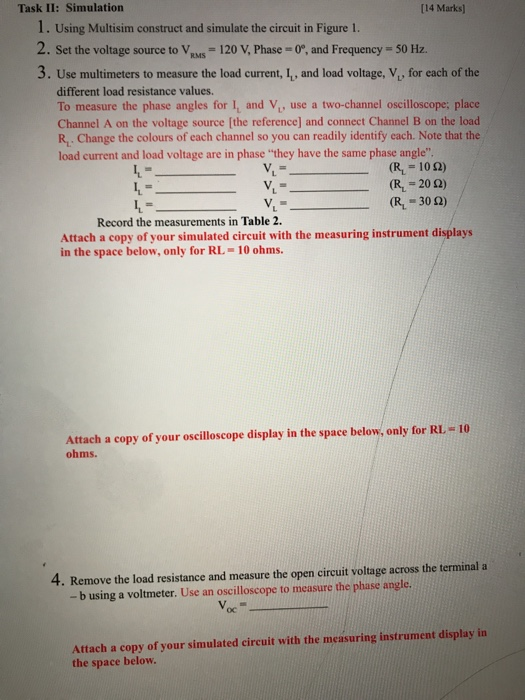 Solved RMS Task II: Simulation [14 Marks) 1. Using Multisim | Chegg.com