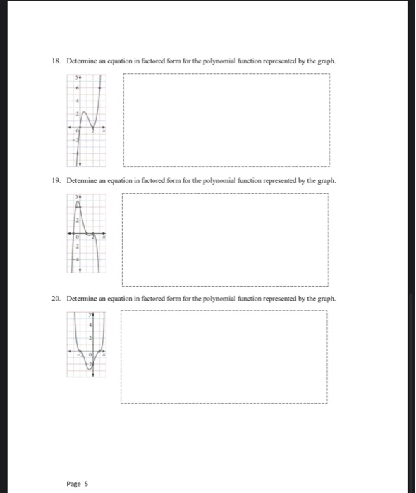 Solved 18. Determine an equation in factored form for the | Chegg.com