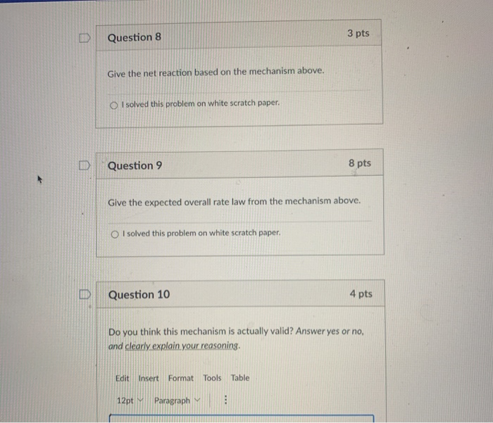 Solved Use the following information to answer Problems 08 - | Chegg.com