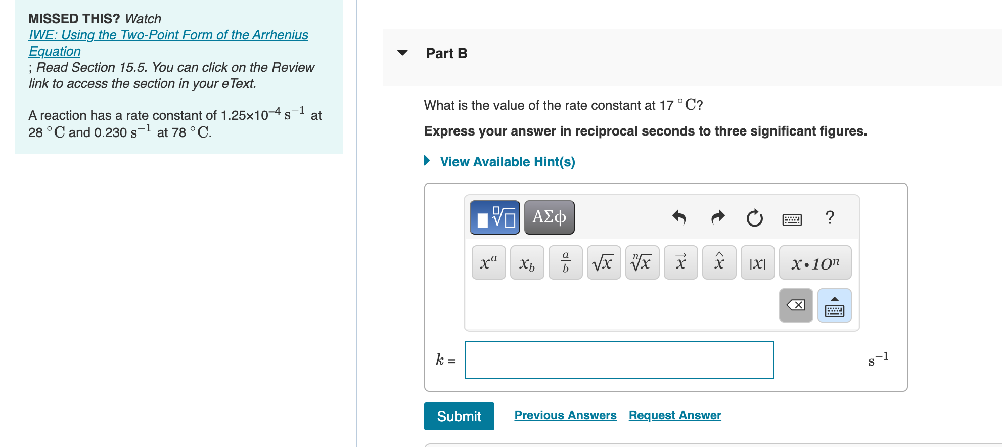 Solved MISSED THIS? WatchIWE: Using the Two-Point Form of | Chegg.com